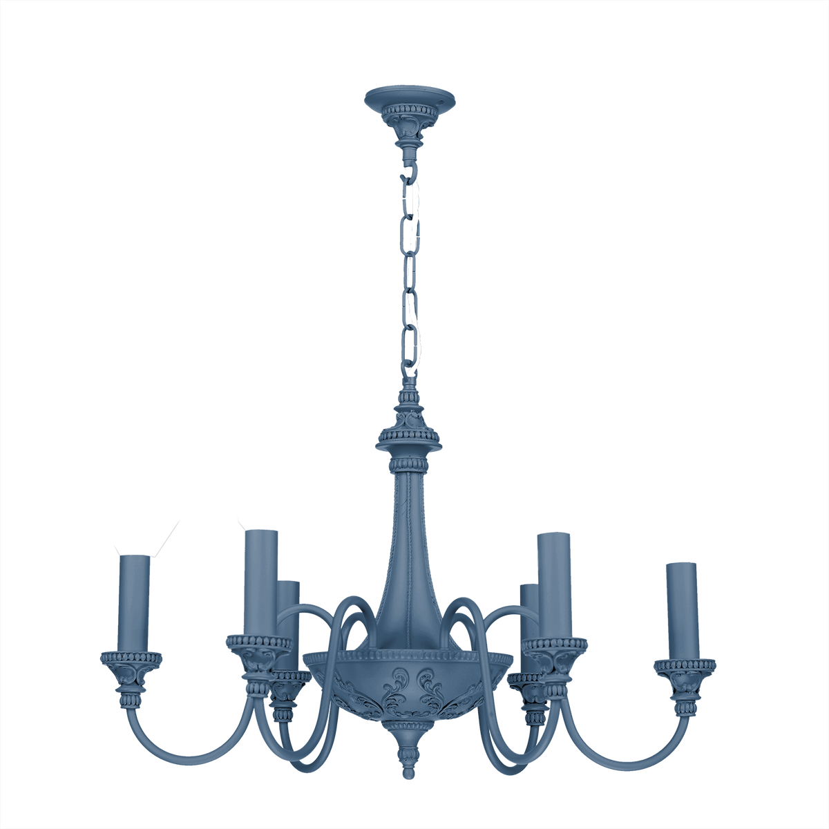 David Hunt Lighting Bailey 6 Light Persian Blue Ceiling Light • BAI069 ...