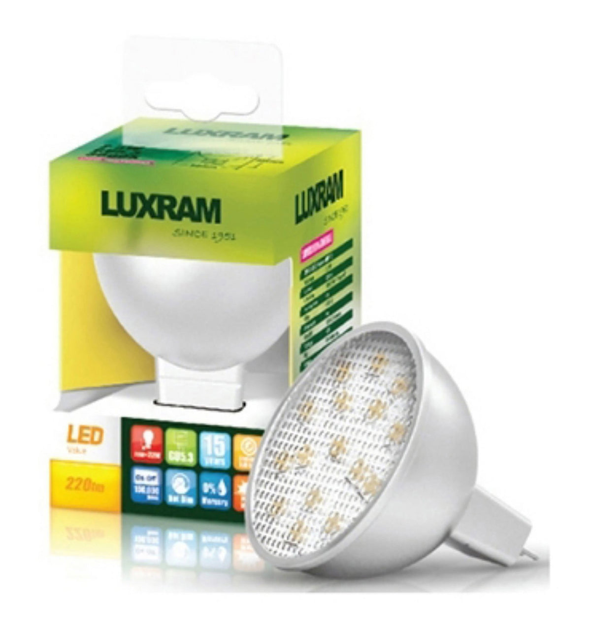 Luxram Value LED MR16 12V 2.5W Natural White 4000K 220lm (Silver) • 78 ...