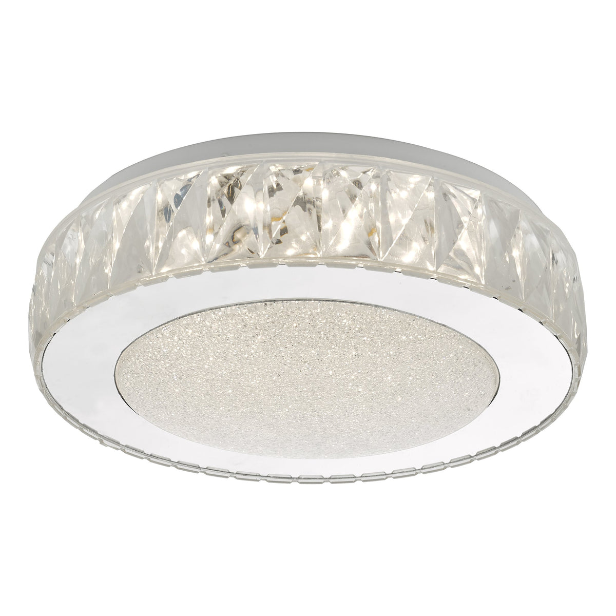 Dar Lighting Akelia Flush Acrylic & Stainless Steel Small LED • AKE520 ...